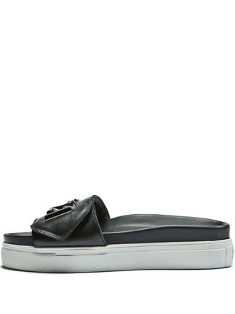 N°21 claquettes à plaque logo - Noir