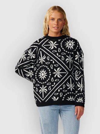 Rip Curl Bossa Nova Bandana Knit Crew Pull noir
