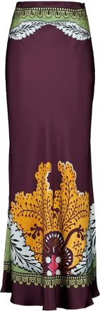 La DoubleJ jupe longue à imprimé placé - Violet