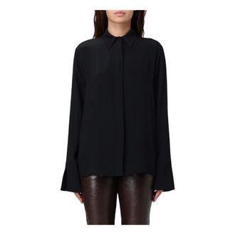 Federica Tosi Femme, Blouses et Chemises, Noir, Taille: 34 FR Classic Shirt