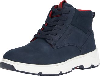 Tommy Hilfiger Herren Low Boot Stiefel Hybrid Chukka aus Leder, Blau (Desert Sky), 41