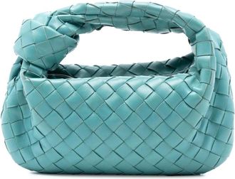 Bottega Veneta unisex, Pre-owned, Bleu, Taille: ONE Size Sac &agrave; main Pre-owned &agrave; poign&eacute;e sup&eacute;rieure en cuir tiss&eacute;