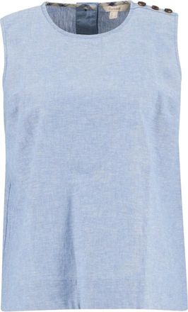 Barbour Leichtes und &auml;rmelloses Sommer-Top mit Zierknopfleiste in
