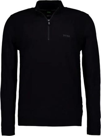 HUGO BOSS Herren Troyer schwarz unifarben