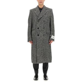 Dolce & Gabbana Homme, Manteaux, Gris, Taille: XL Manteau de Luxe Re-Edition &agrave; Double Boutonnage