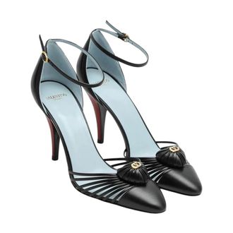 Valentino Garavani Femme, Chaussures, Noir, Taille: 38 1/2 EU Escarpins &agrave; brides en cuir
