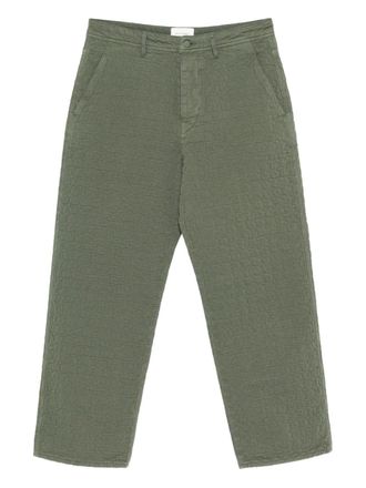 Craig Green pantalon &agrave; design matelass&eacute; - Vert