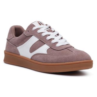 Hush Puppies Maura Wildleder Damen Sneakers in Steinfarbe