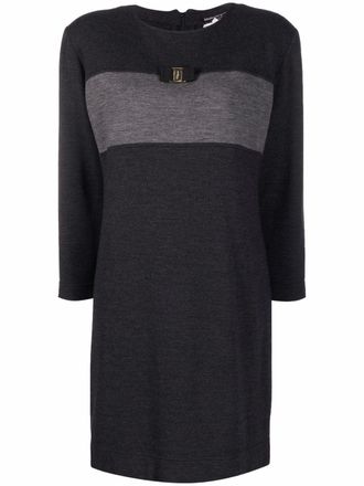 Ferragamo robe à empiècements (années 1980) - Gris