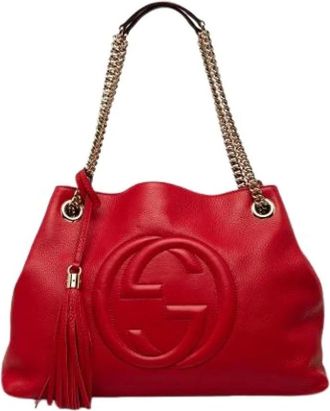 Gucci Sac bandouli&egrave;re Soho &agrave; cha&icirc;ne Pre-owned - Femme - Pre-owned - Rouge - Taille: ONE Size