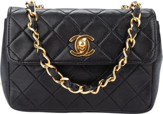 Chanel Crossbody Bags - Chanel Quilted Lambskin 24K Gold Mini Single Flap - Gr. unisize - in Bunt - für Damen