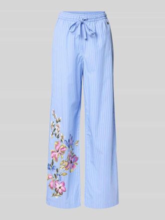 Fynch-Hatton Wide Fit Stoffhose mit floralem Print