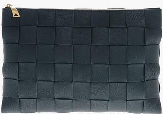 Bottega Veneta Braided Leather Pouch With Zip Gr&ouml;&szlig;e Unica
