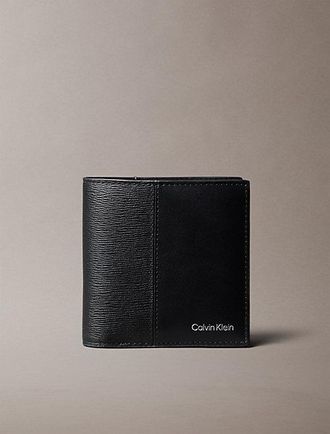 Calvin Klein Portefeuille 3 volets fin en cuir anti-RFID