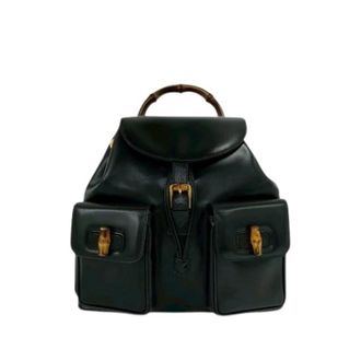 Gucci Pre-owned Lederrucksack - - Pre-owned - Damen - Schwarzk - ONE SIZE