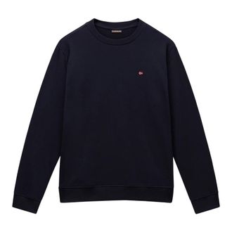 Napapijri Baumwoll-Sweatshirt mit geripptem Abschluss - - Sweatshirts & Hoodies - Herren - Blau - S