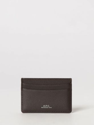 A.P.C. A. P.C. Porte-cartes plat Andre en cuir au tannage v&eacute;g&eacute;tal