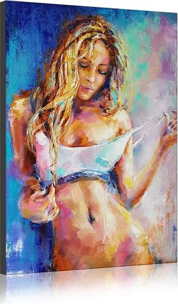 Annick Goutal Leinwand Malerei Sexy Frauen Körper Poster Wandkunst Aquarell Bilder Drucken Moderne Dekoration Für Schlafzimmer (27,80 x 120 cm(Kein Rahmen))