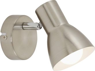 Briloner Briloner Leuchten Wandleuchte, Wandspot, Strahler dreh-und schwenkbar, 1x E14, max. 25 Watt, Matt-Nickel, 80x130mm (DxA)
