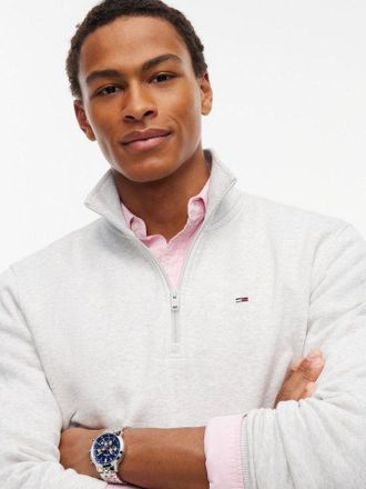 Tommy Jeans Sweatshirt TJM REGULAR FLEECE 1/4 ZIP MOCK NECK mit Fleece