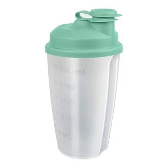 Westmark Gobelet Mélangeur/Shaker avec Echelle/Graduation de mesure, Disque Mélangeur amovible et Bec verseur refermable, Capacité : 0,5 l, 2435227M, Vert-ment