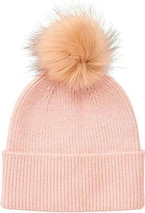 Pieces Pieces Femme Pcbina Wool Hood W. Fold Up Noos Bc Bonnet, Rose Cloud,Taille unique