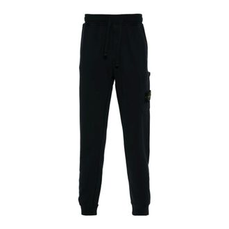 Stone Island Homme, Pantalons, Bleu, Taille: XL Pantalons fusel&eacute;s avec application Compass