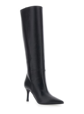 Pollini Womens Heeled Boots Black Leather