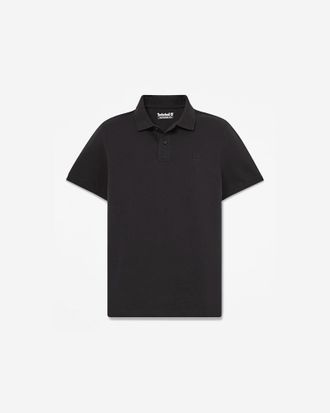 Timberland Oyster River Kurzarm-Polohemd in regul&auml;rer Passform f&uuml;r Herren in Schwarz, Herren, Schwarz, Gr&ouml;&szlig;e