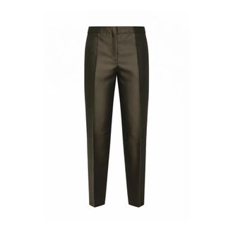 Max Mara Gerade Hosen - - Trousers - Damen - Gr&uuml;n - L