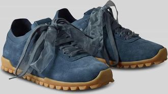 Calvin Klein Sneaker aus Veloursleder mit zwei Schn&uuml;rsenkeln