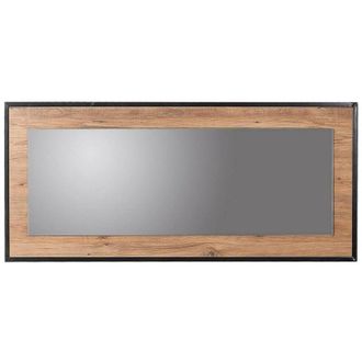 Dmora Miroir Piaggine, Forme Rectangulaire, Structure en Bois Nobilit&eacute;, 1.5x60h cm Ch&ecirc;ne Marron