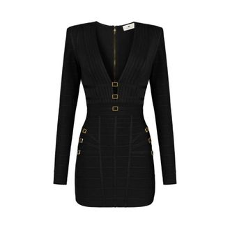 Elisabetta Franchi Damen, Kleider, Schwarzk, XSGr&ouml;&szlig;e