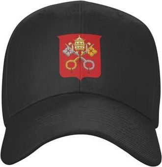 Generic Casquette de baseball tendance avec armoiries du Saint-Si&egrave;ge et de la Cit&eacute; du Vatican Casquette de camionneur pour femme et homme personnalis&eacute;e r&eacute;glab