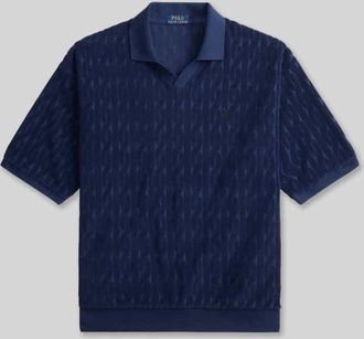 Polo Ralph Lauren Relaxed Fit Poloshirt aus reiner Baumwolle in Strick-Optik