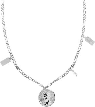 Hermina Athens Hermis Small Matte & Charms Necklace Hsmcns