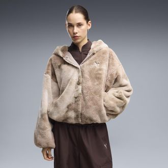 Puma Street Glam Highloft Oversized Jacke Damen, Kleidung,, XL