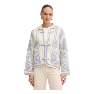 Forte_Forte Cardigan en alpaga - Femme - Pulls - Multicolore - Taille: 36 FR