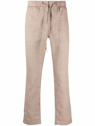 Frescobol Carioca pantalon en lin m&eacute;lang&eacute; &agrave; coupe droite - Tons neutres