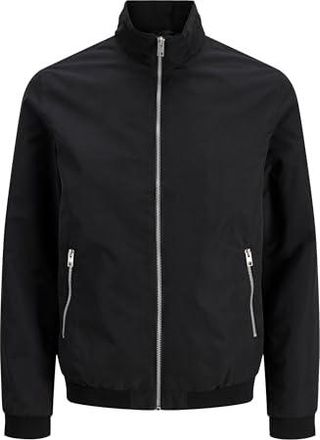 Jack & Jones Homme Jjerush Harrington Bomber Blouson Aviateur, Noir, XL EU