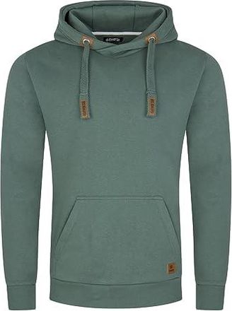 Riverso RIVNiklas Sweat à capuche pour homme Coupe droite Col croisé Gris Marron Vert Rouge Bleu Noir Beige S M L XL XXL 3XL 4XL 5XL, vert sapin, XXL