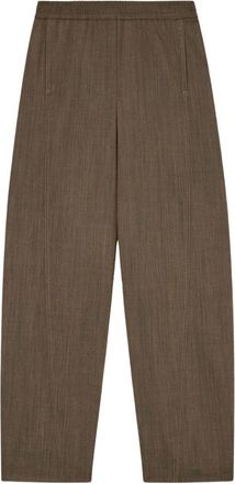 Ganni Femme, Pantalons, Brun, Taille: 40 FR Light Wool Melange Cargo Pants