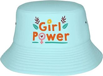 Generic Anti-UV Chapeau Bob Girl Power Chapeaux de Soleil de Plage Doux Bonnet de Soleil pour Camping Hommes Chasse