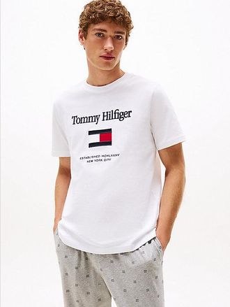 Tommy Hilfiger T-shirt à col ras-du-cou et logo brodé