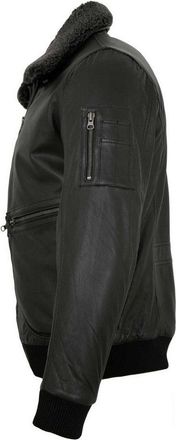 Redpoint Lederjacke Globe Redpoint - Herren Lederjacke Fellkragen Lammnappa schwarz