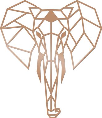 Homemania Wanddekoration, Stahl, Kupfer, 45 x 0,15 x 52 cm