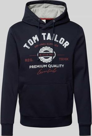 Tom Tailor Regular Fit Hoodie aus Baumwoll-Mix mit Logo Print