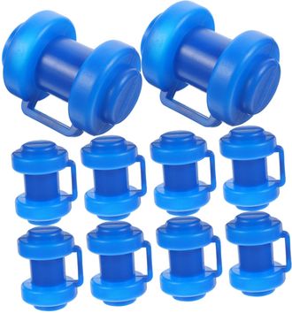 TOPBATHY 10 Stück Teiliges Kleine Trampolin Stangenschutzkappen aus Langlebigem PP Material Professionelles Trampolin Zubehör für Sicheren Netzanschluss und Er