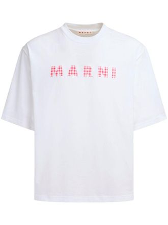 Marni t-shirt à logo imprimé - Blanc