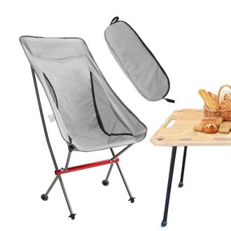 Generic Klappbarer Campingstuhl,Faltbarer Sitz | Rutschfester Sitz - F&uuml;r Camping, Wandern, Angeln, Picknick, Terrasse, Balkon, Garten und Hinterhof
